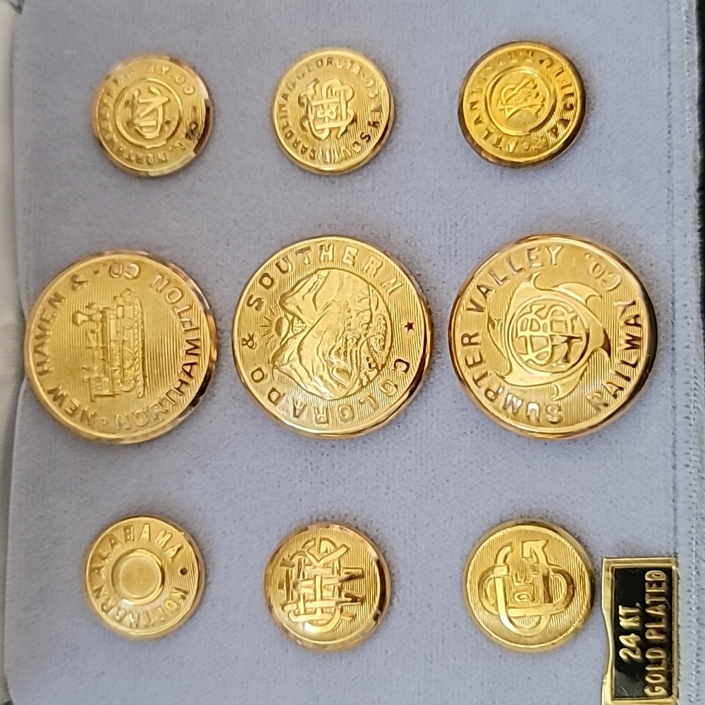 Waterbury Company Railway Button Set - Gem